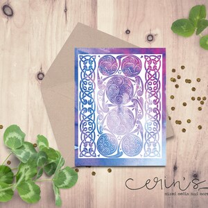Celtic Watercolor Card Set~celtic Note Card~blank Greeting Card Set ...