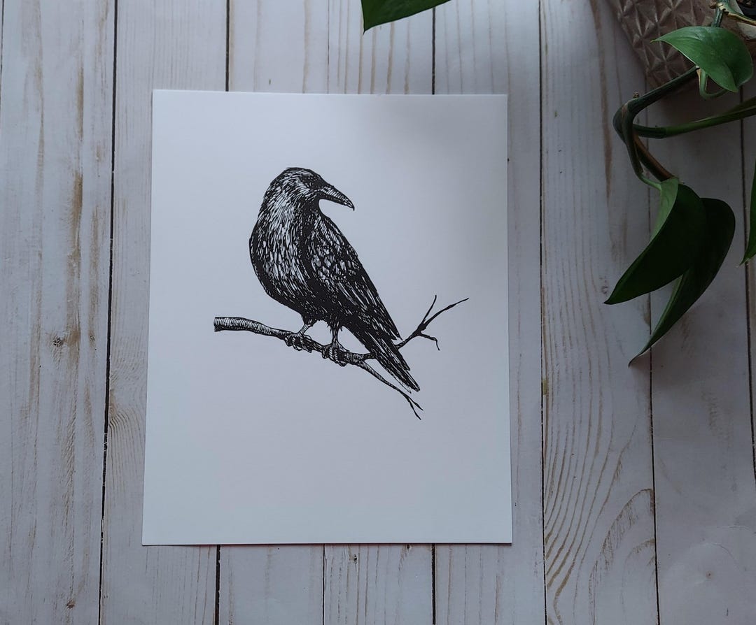 Ink Raven Art Print - Clearance Art Prints - Etsy