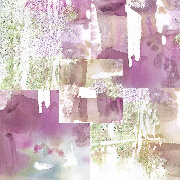 Multi-colored Digital Watercolor Paper~commercial Use~digital Paper ...