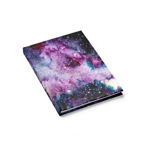 Pink and Purple Galaxy Lined Journal~watercolor Galaxy Writer's ...