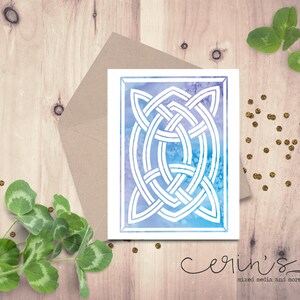 Celtic Note Card Set~blank Greeting Card Set~celtic Watercolor Card ...