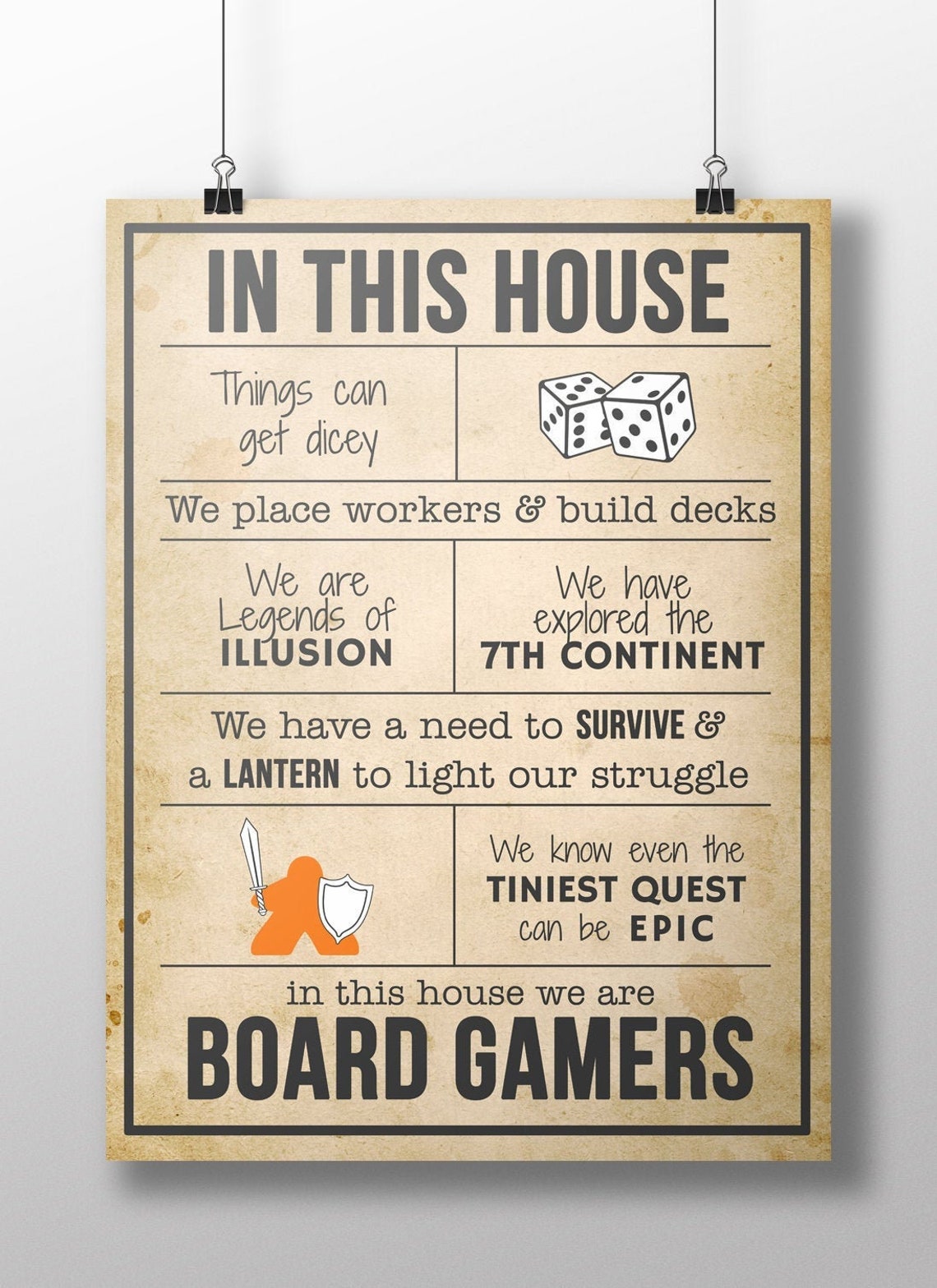 Custom Vintage Style Board Game Wall Artpersonalized Table | Etsy