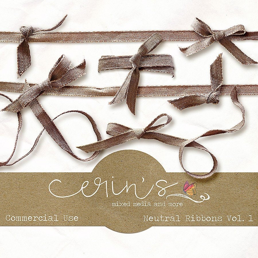 Neutral Ribbons Vol.1digital Ribbon Packdigital Scrapbooking - Etsy