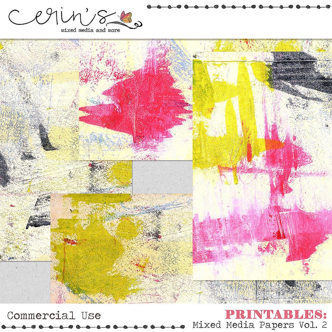 Printable Spring Mixed Media Papers~junk Journal Printable Pages ...