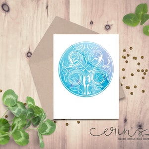 Celtic Note Card Set~blank Greeting Card Set~celtic Watercolor Card ...