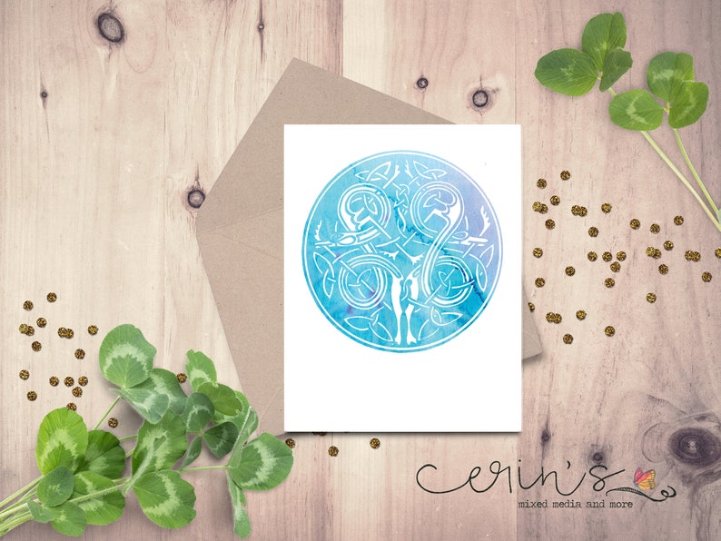 Celtic Note Card Setblank Greeting Card Setceltic Watercolor - Etsy