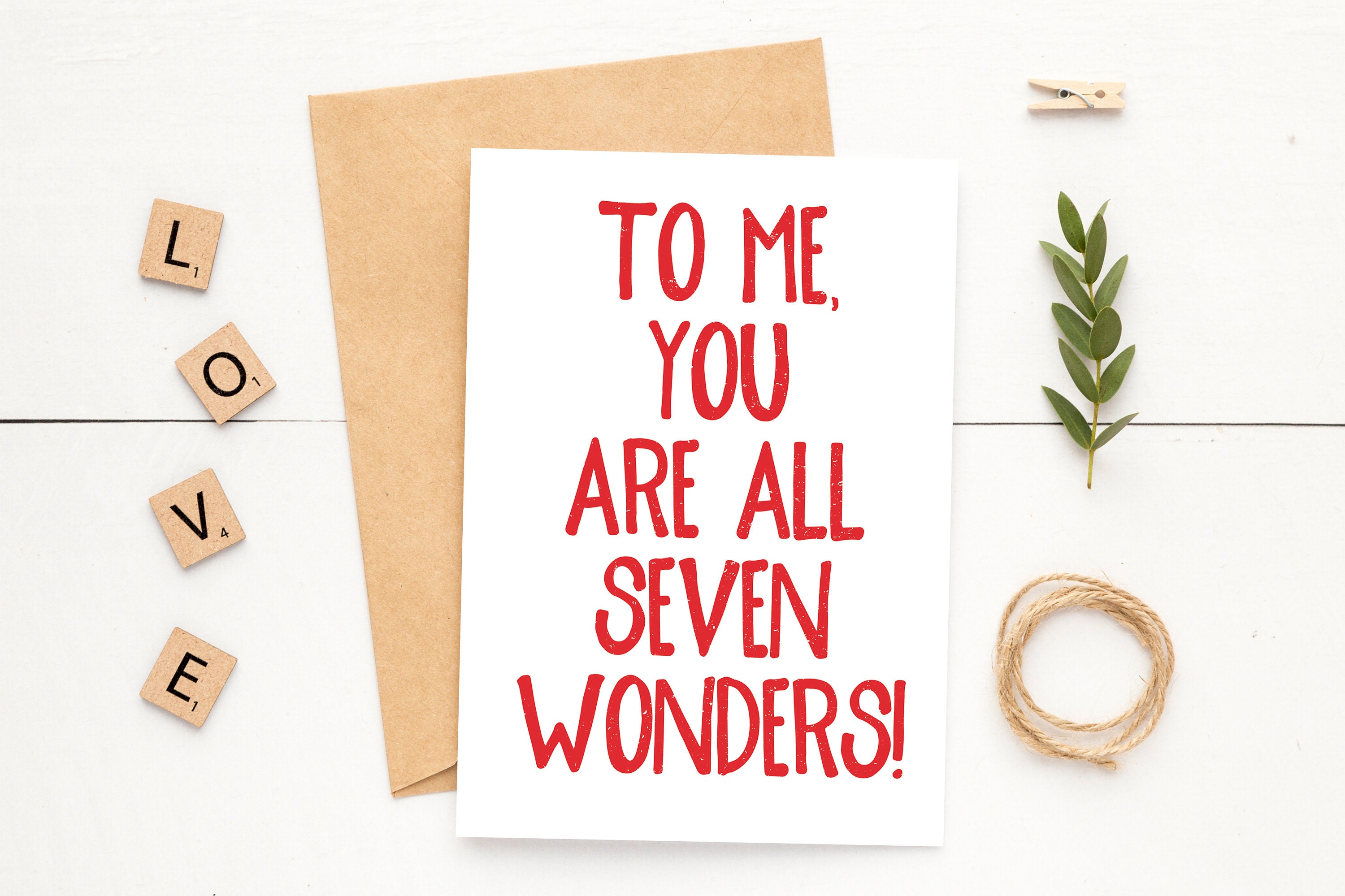 5x7 You Are All Seven Wonders Tabletop Gamer Greeting - Etsy