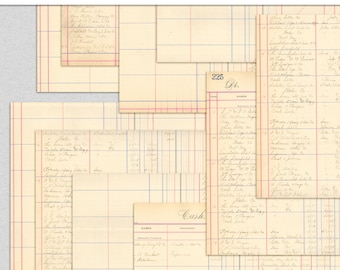 Handwritten Ledger Pages - Etsy