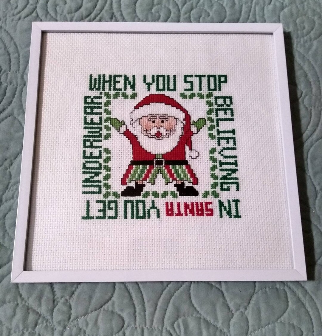 Snarky,cute,funny Christmas Santa stop Believing in Santa You Get ...
