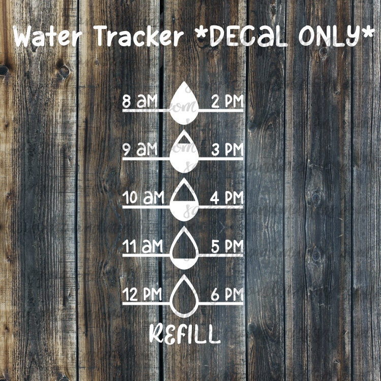 Water Intake Tracker Decal Water Tracking Water Bottle | Etsy