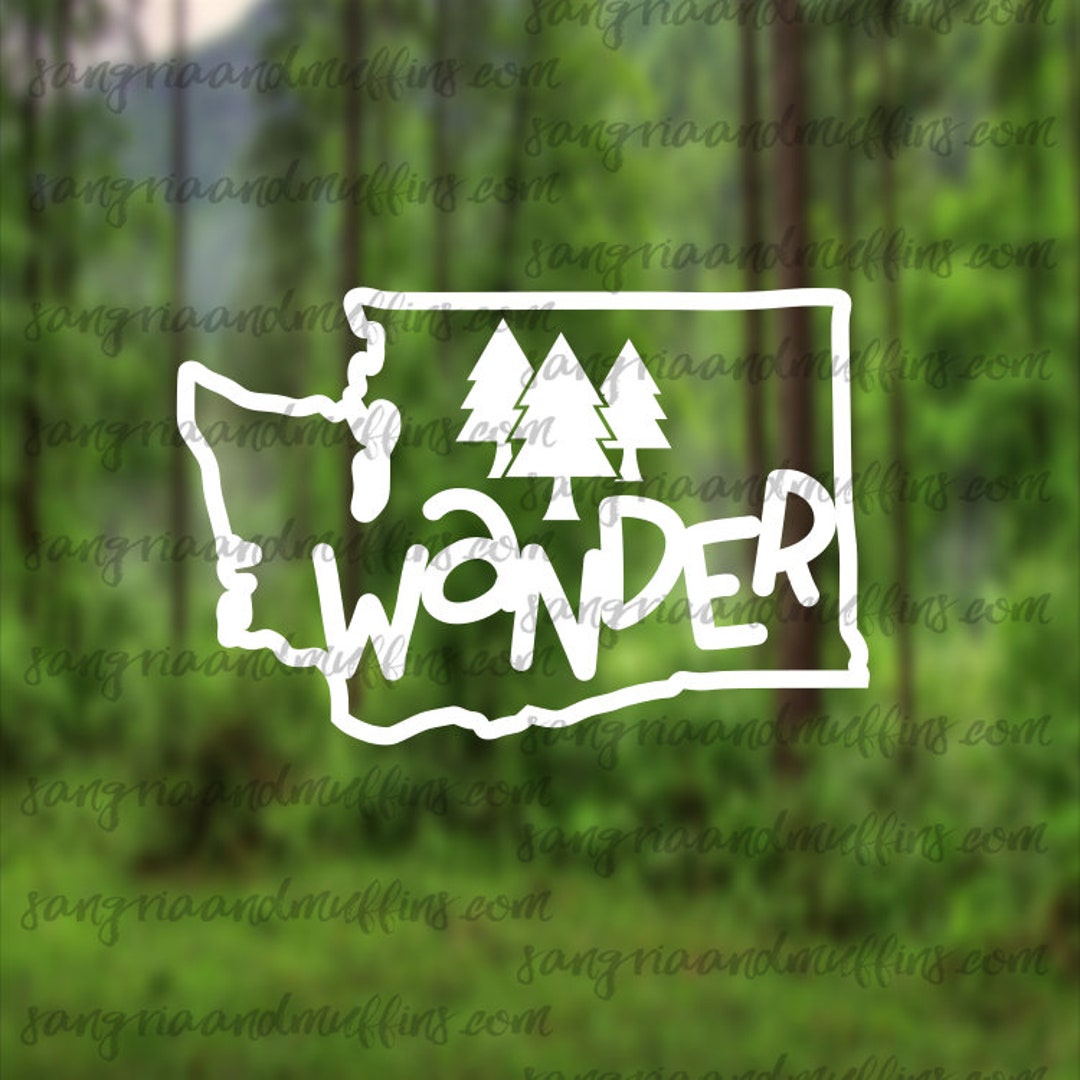 Washington State Wander Forest Decal - Car, Window, Laptop, Tablet ...
