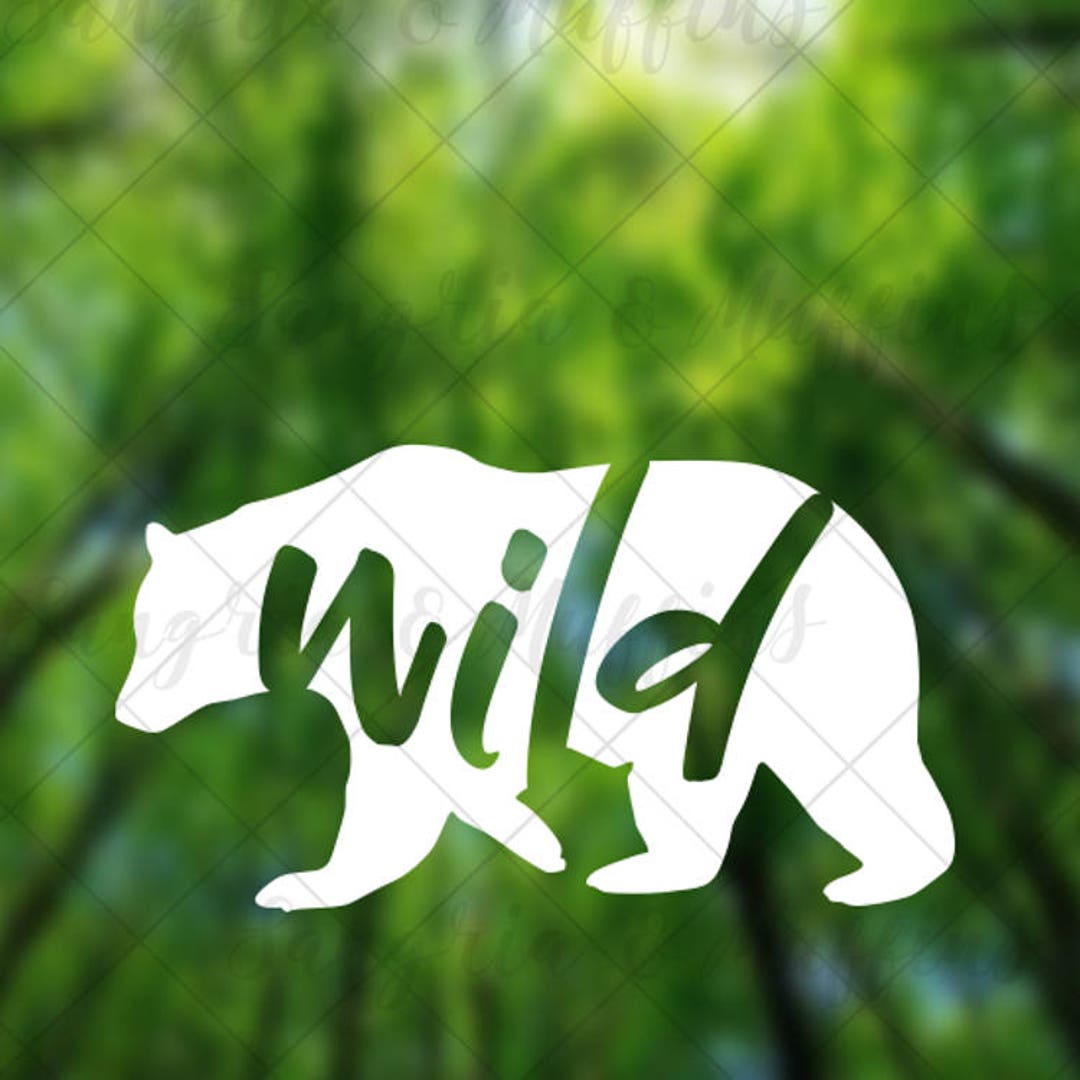 Wild Bear Decal - Car Decal - Window Decal - Laptop Decal - Tablet ...