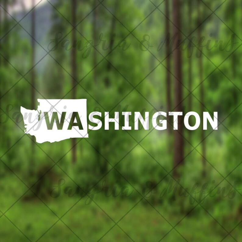 Washington State Decal Car Window Laptop Tablet Decal - Etsy