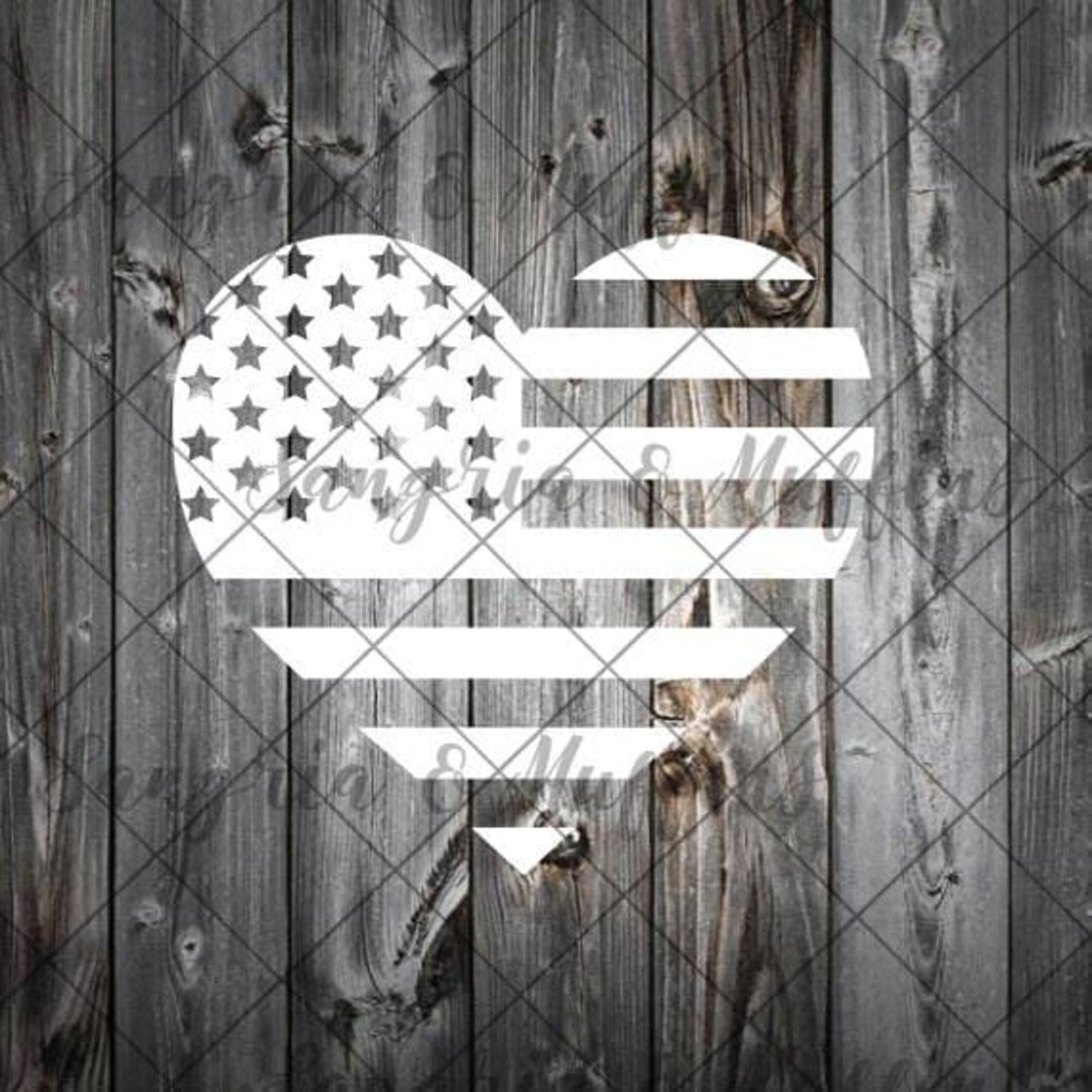 Heart Shaped US Flag Decal: Patriotic Car, Laptop, Window Sticker - Etsy