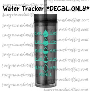 Water Intake Tracker Decal, Water Tracking, Water Bottle Decal, Water ...
