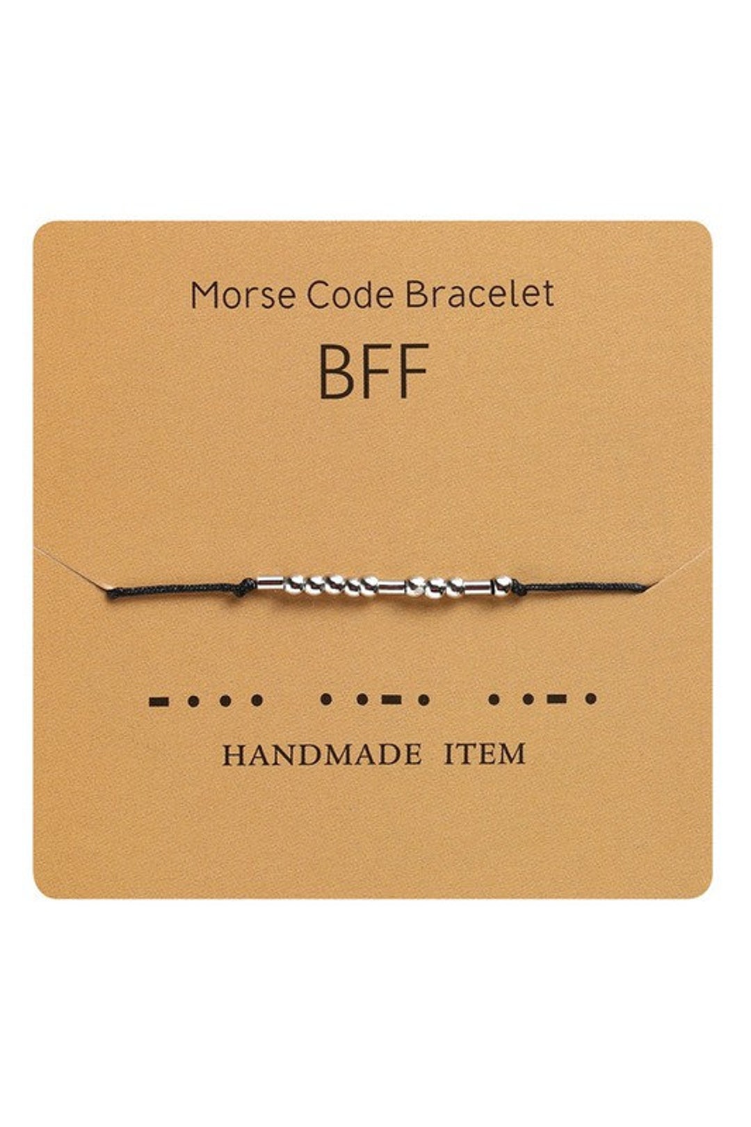 Best Friends Forever Morse Code Charm Bracelet String Bead - Etsy