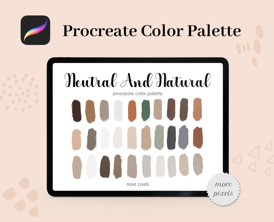 Neutral and Natural, Procreate Color Palette, Hex Code, Ipad, Color ...