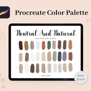 Neutral and Natural, Procreate Color Palette, Hex Code, Ipad, Color ...