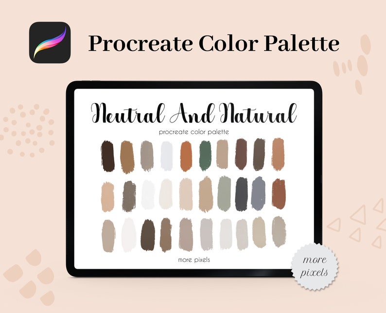 Neutral and Natural, Procreate Color Palette, Hex Code, Ipad, Color ...