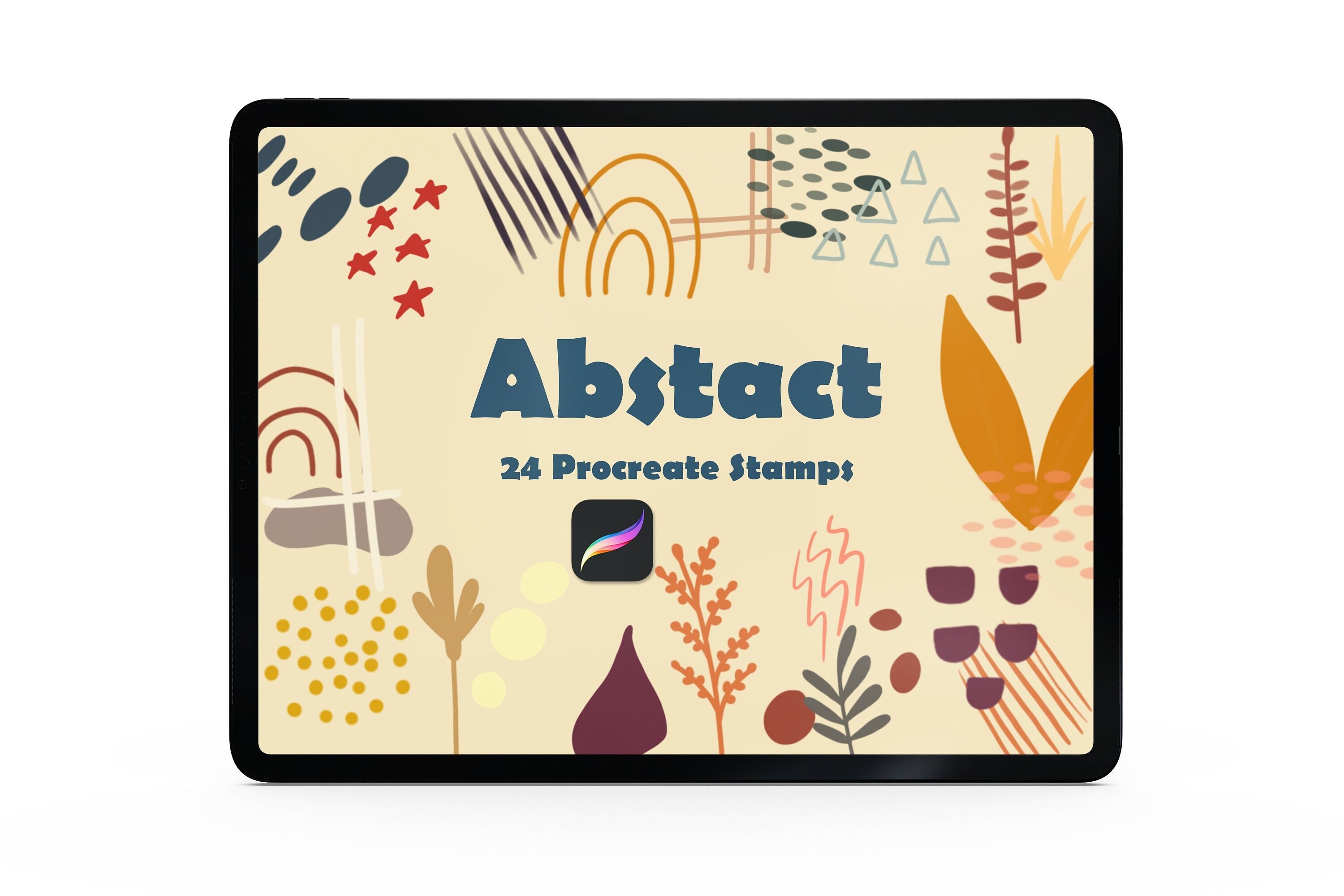 Art & Collectibles INSTANT DOWNLOAD Doodle iPad Stamp Brushes Set hand ...
