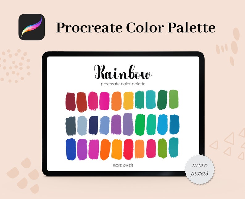 Rainbow Procreate Color Palette, Multicolor, Multicolour, Hex Code ...