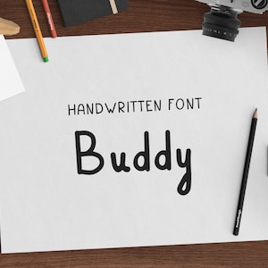 Buddy Handwritten Font, Hand Drawn Fonts, Digital Note Taking Font ...