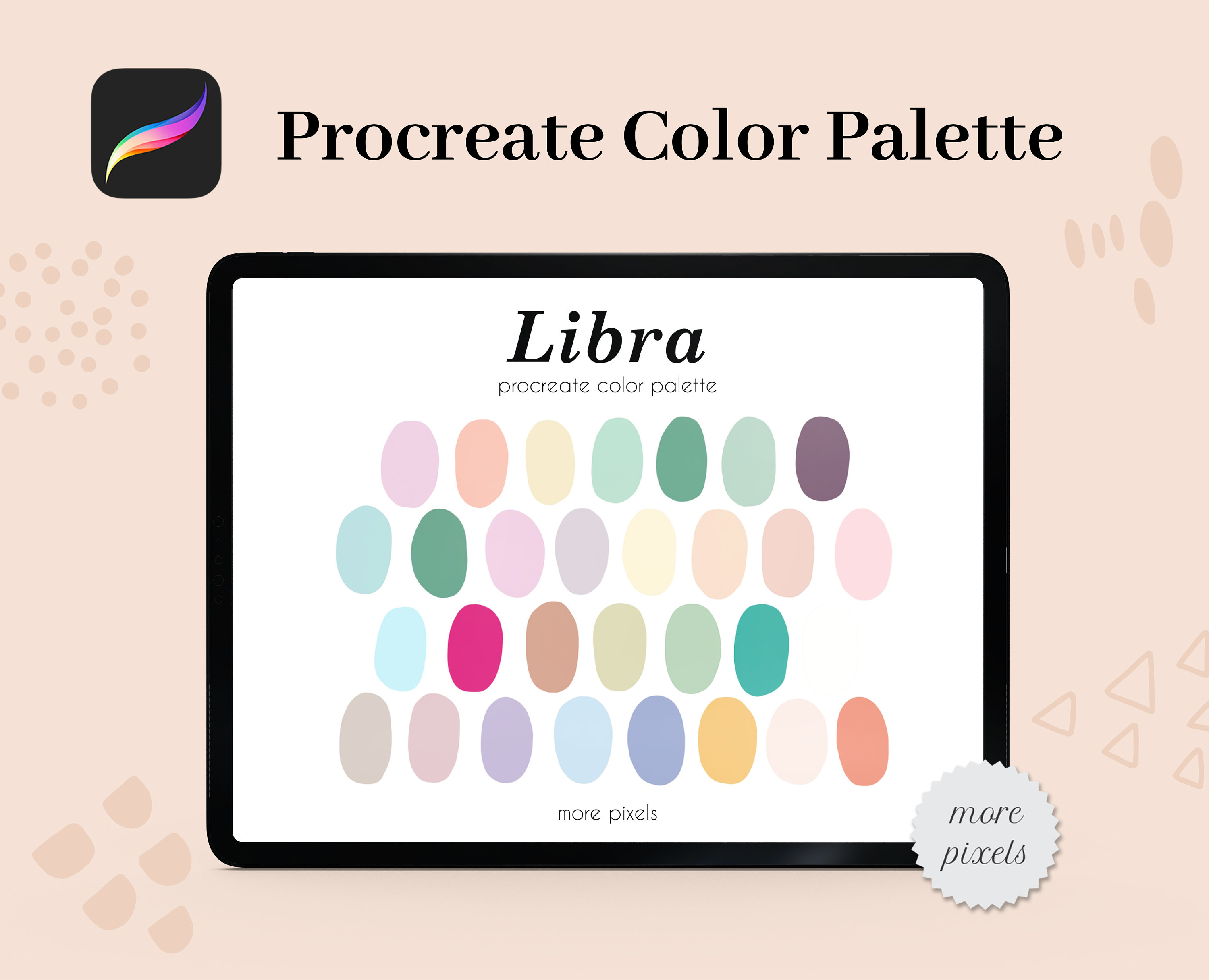 Libra Procreate Color Palette, Zodiac Color Palette, Hex Code, Ipad ...