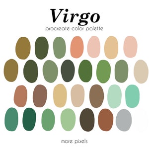Virgo Procreate Color Palette, Zodiac Color Palette, Hex Code, Ipad ...