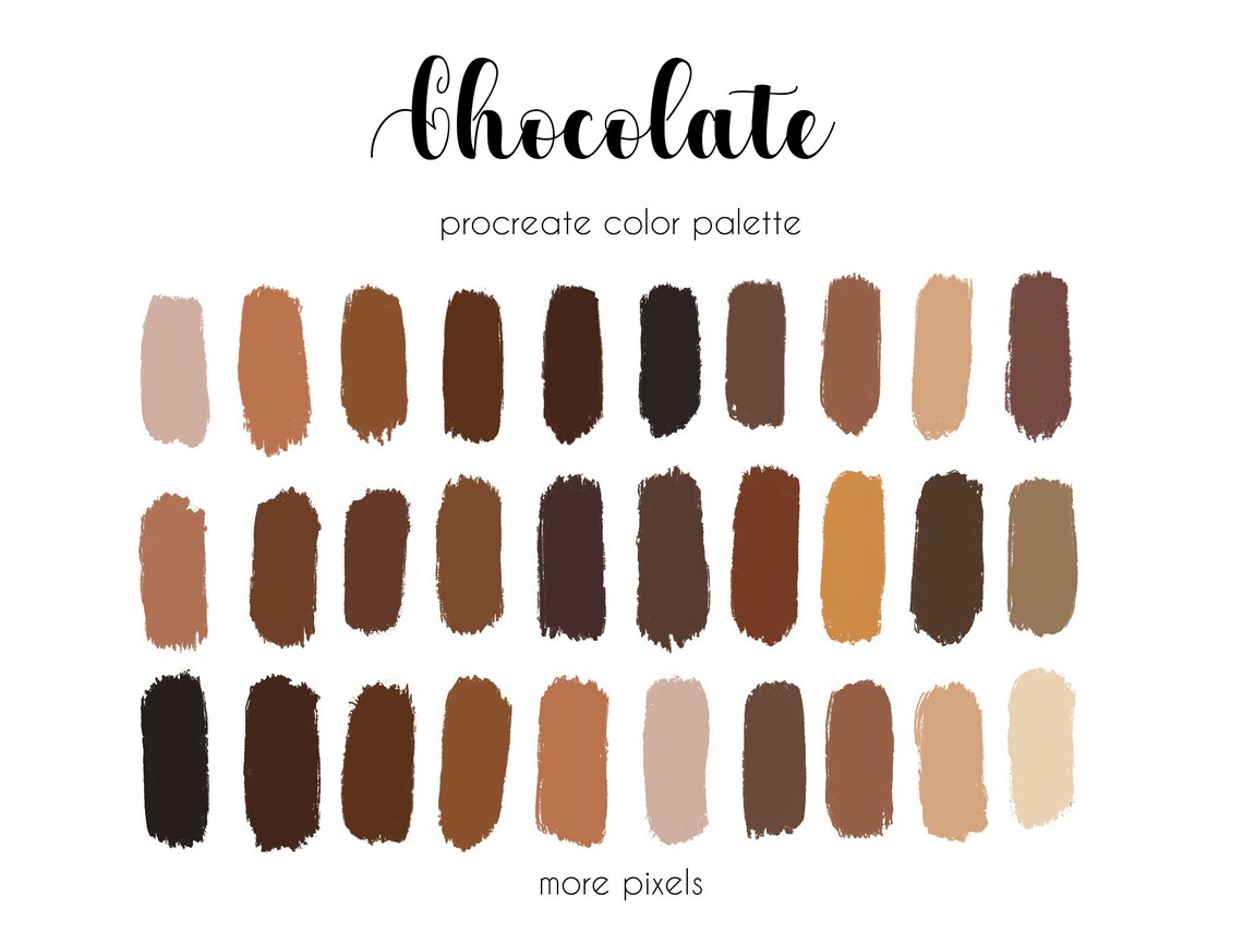Chocolate, Procreate Color Palette, Hex Code, Ipad, Color Palette ...
