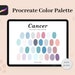 Cancer Procreate Color Palette, Zodiac Color Palette, Hex Code, Ipad ...