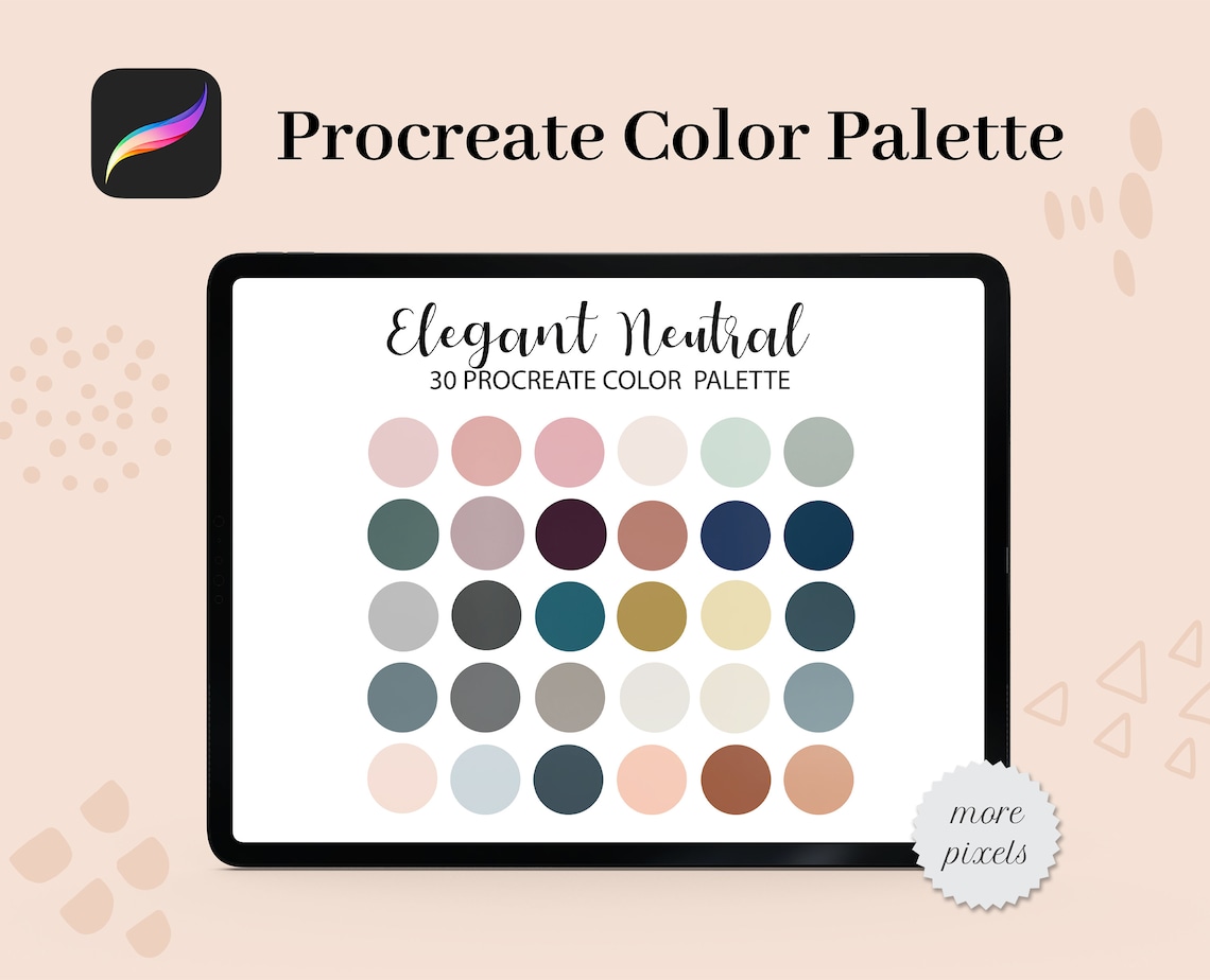 Elegant Neutral Procreate Color Palette Hex Code Ipad Color | Etsy