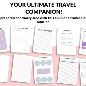 Complete Travel Planner PDF, Itinerary, Packing List, Budget ...