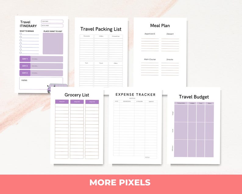 Complete Travel Planner PDF, Itinerary, Packing List, Budget ...