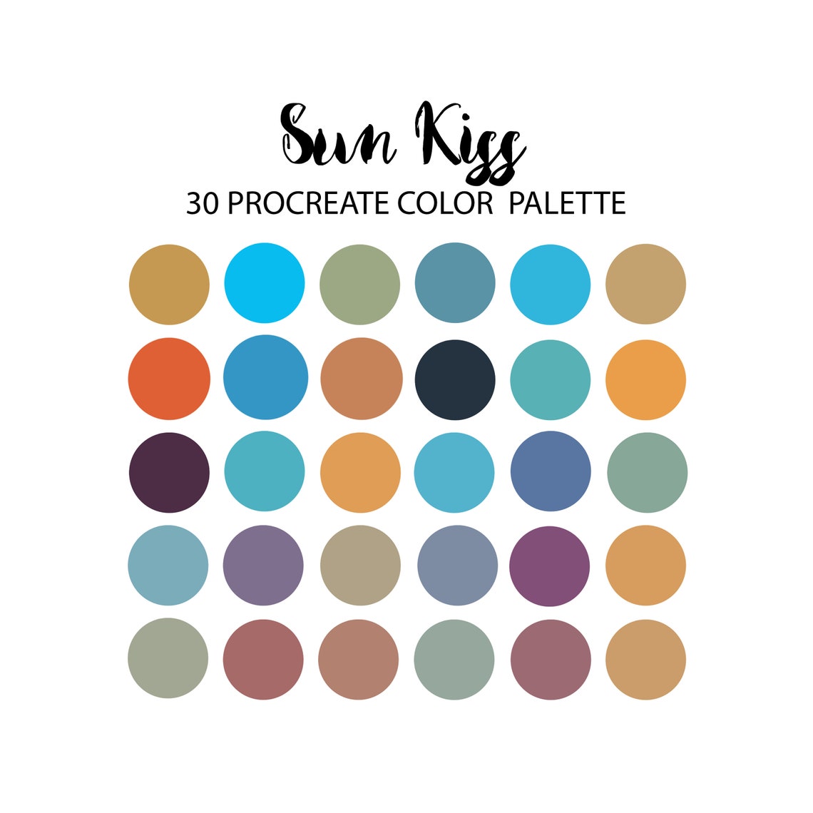 Sun Kiss Procreate Color Palette Nudes Color Palette Hex - Etsy