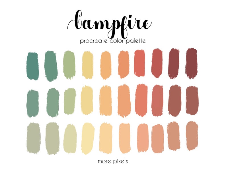 Campfire, Procreate Color Palette, Hex Code, Ipad, Color Palette ...