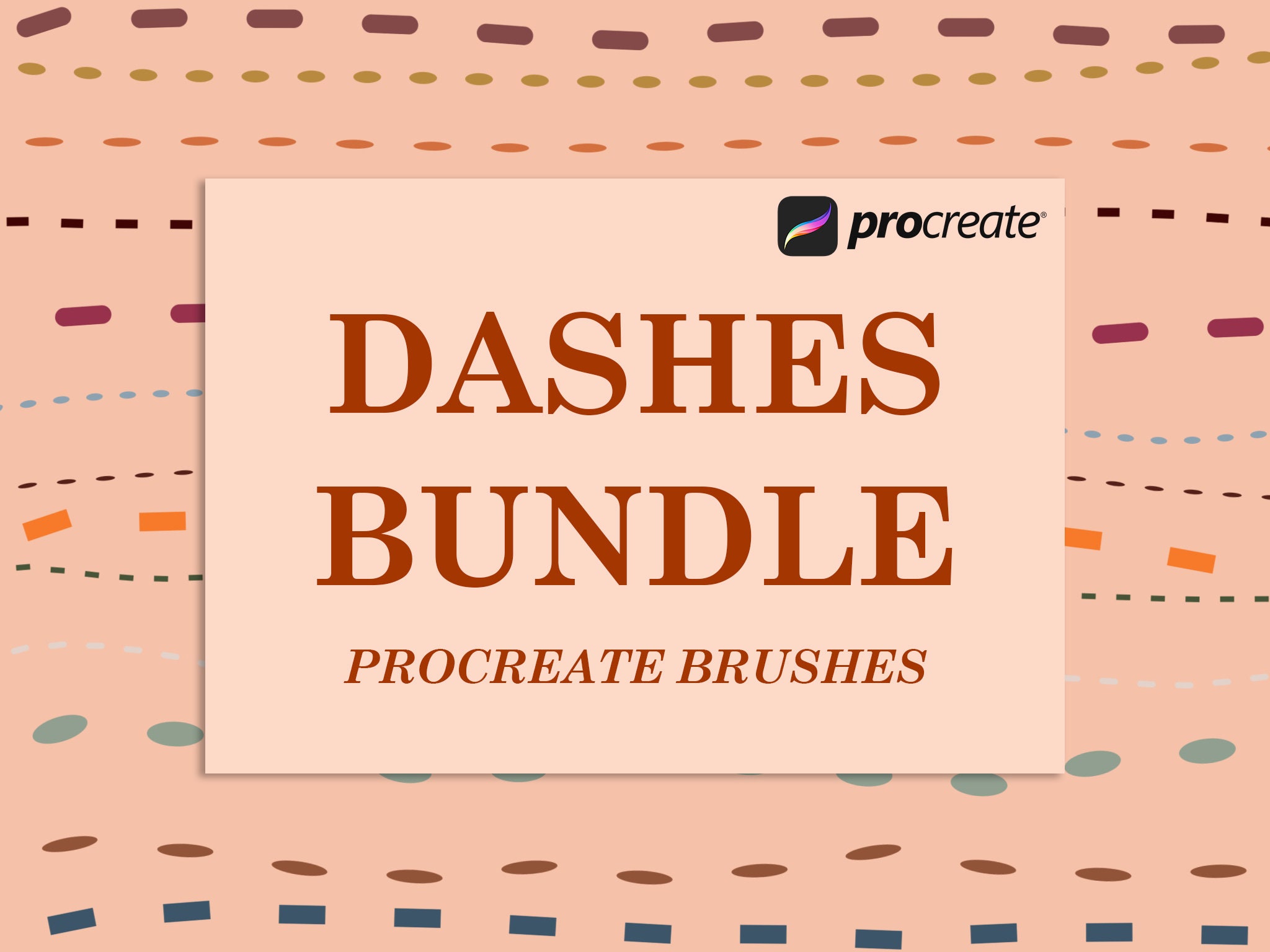 Dash Brushes Bundle Dashes Brush Set Dashed Line Procreate - Etsy