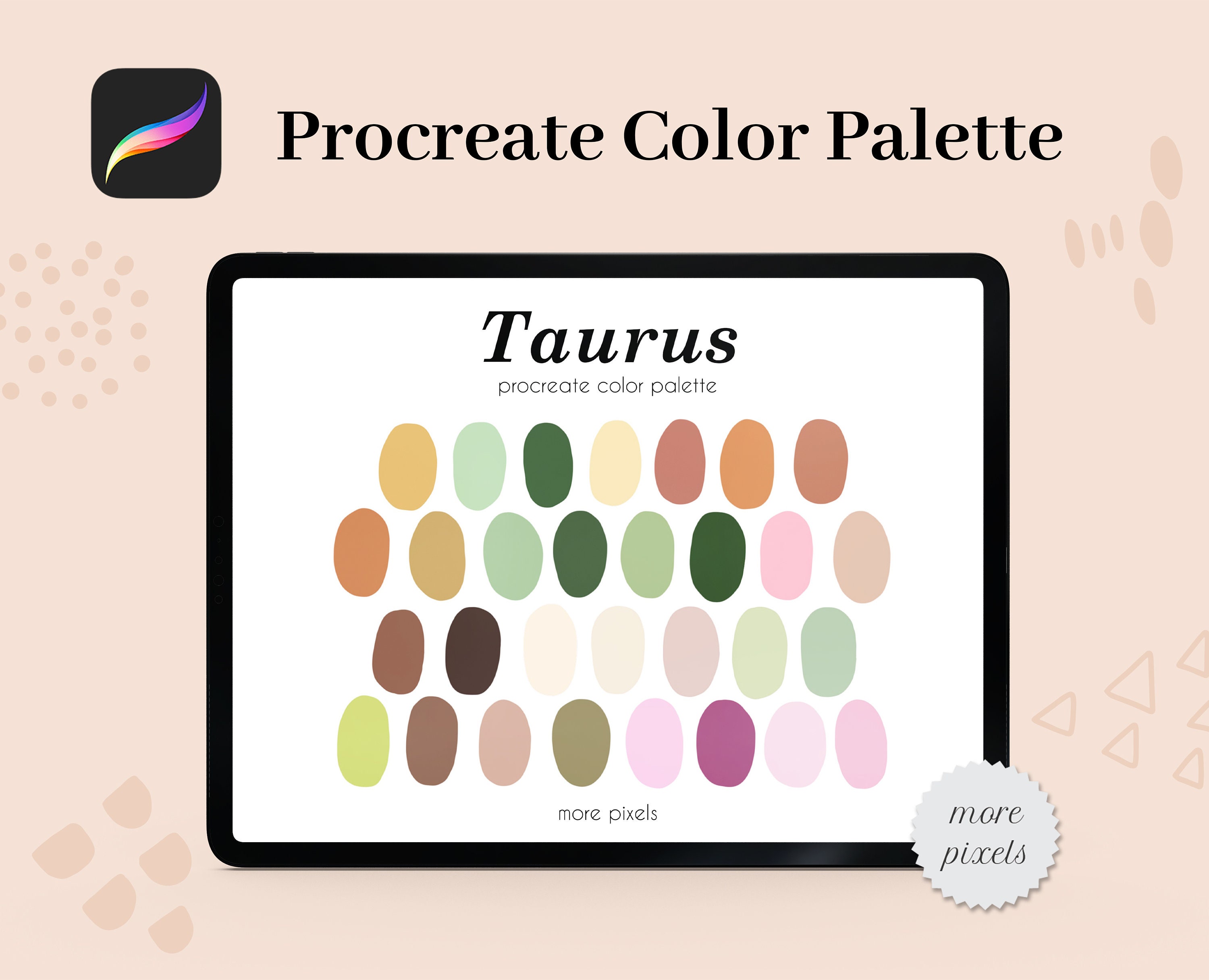 Taurus Procreate Color Palette Zodiac Color Palette Hex Code Ipad