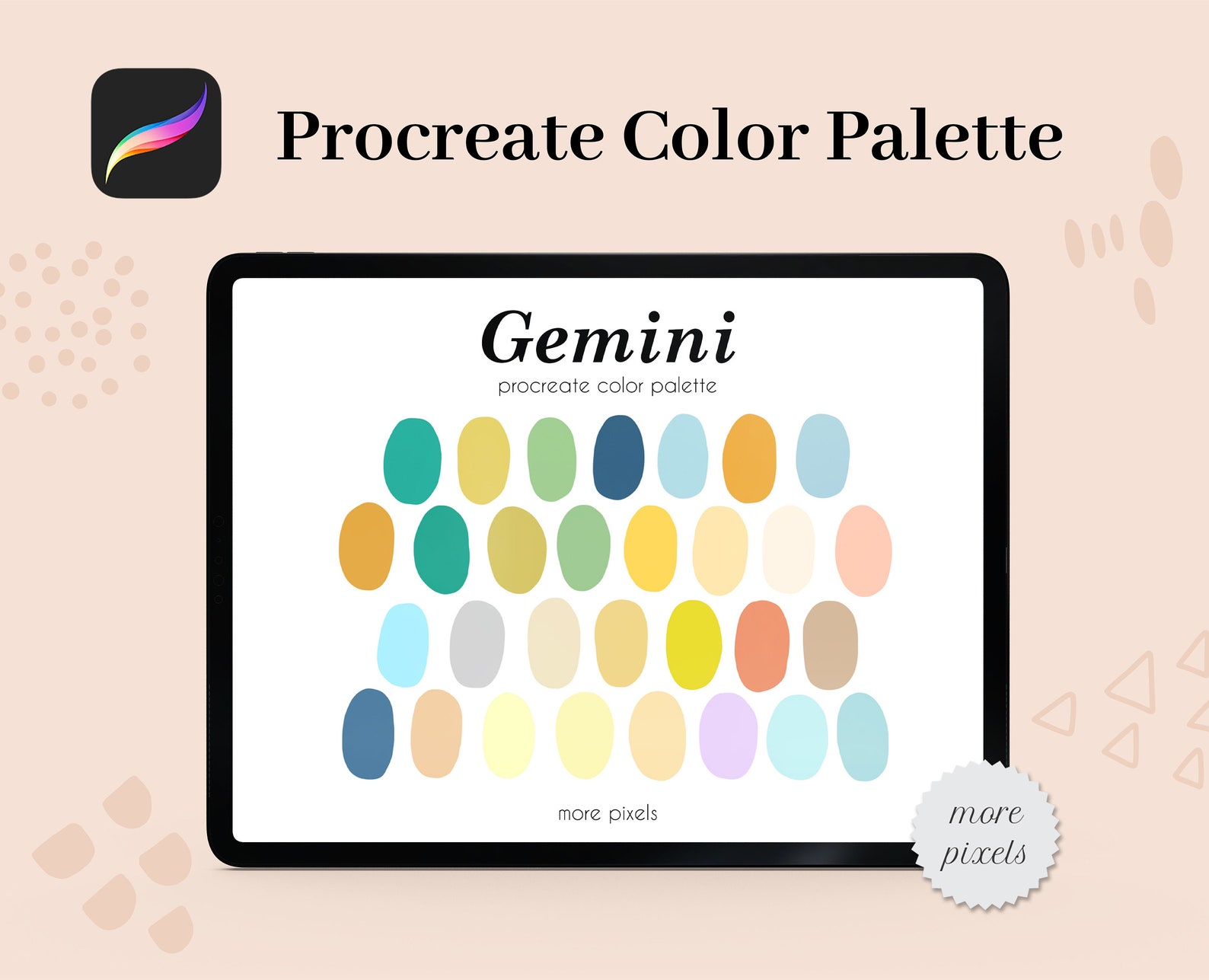 Gemini Procreate Color Palette, Zodiac Color Palette, Hex Code, Ipad ...
