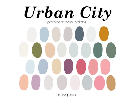 Ubran City Procreate Color Palette Hex Code Ipad Color | Etsy