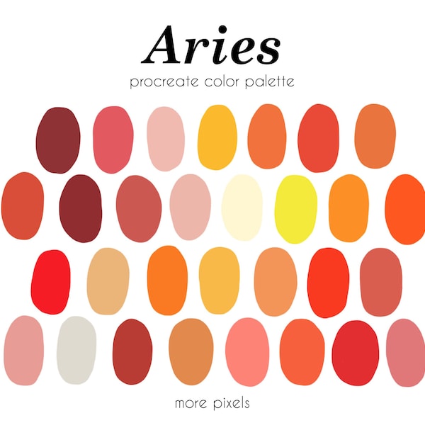 Aries Color Palettes - Etsy