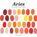 Aries Procreate Color Palette: 30 Zodiac Swatches (instant Download) - Etsy