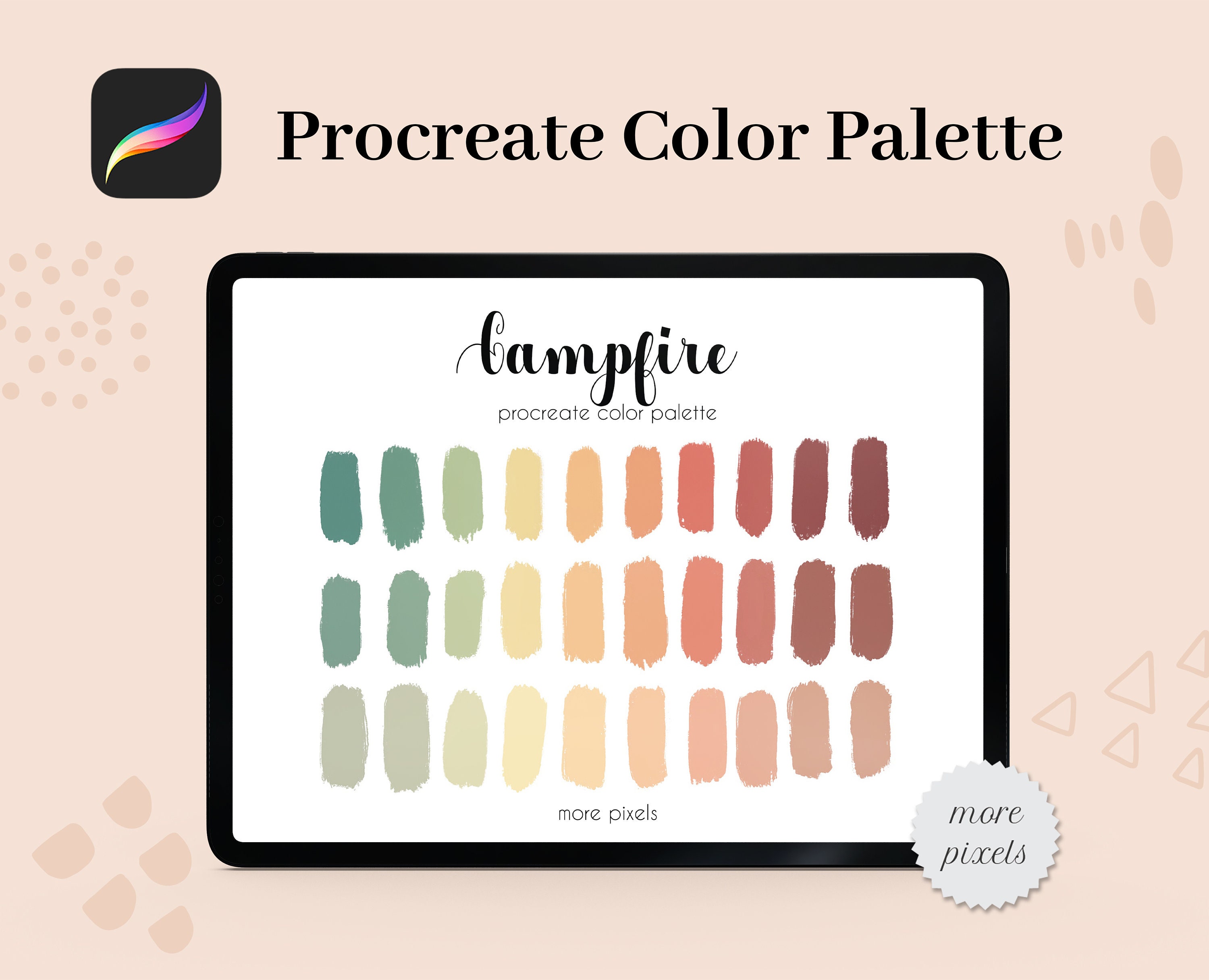 Campfire Procreate Color Palette: 30 Swatches (instant Download) - Etsy