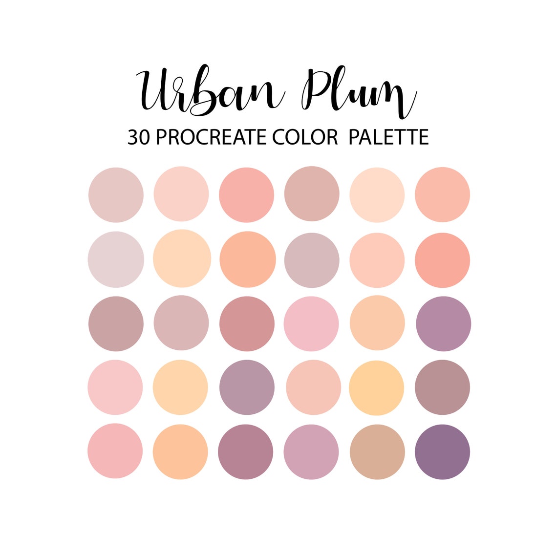 Urban Plum, Plum, Procreate Color Palette, Purple Color Palette, Hex ...