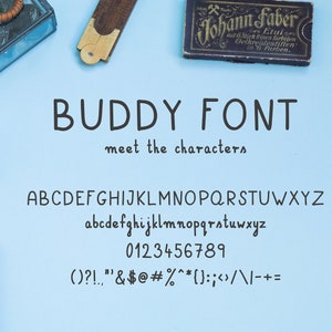 Buddy Handwritten Font, Hand Drawn Fonts, Digital Note Taking Font ...
