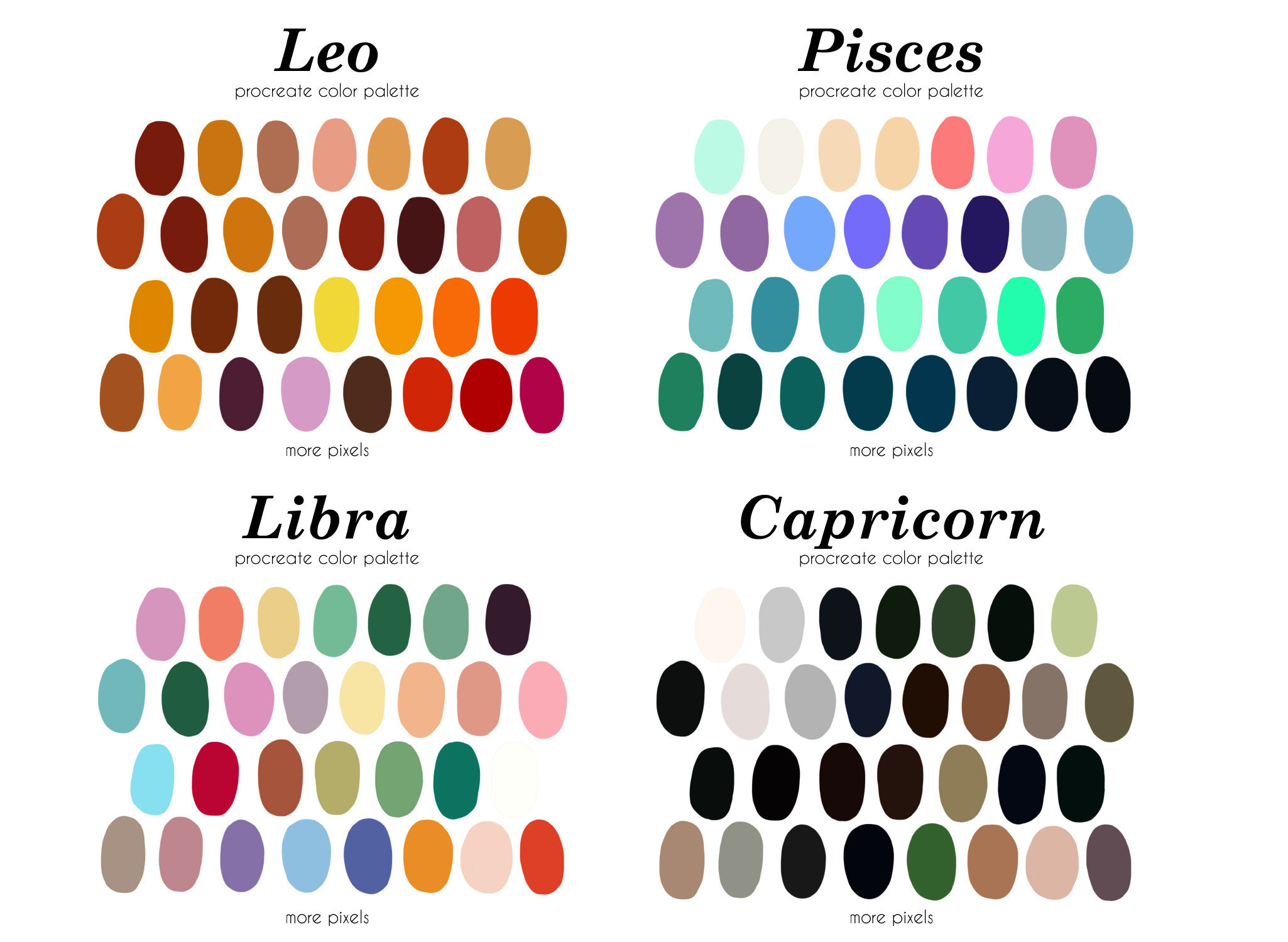 Zodiac sign color palette 60 photos - Youhoroscope.com