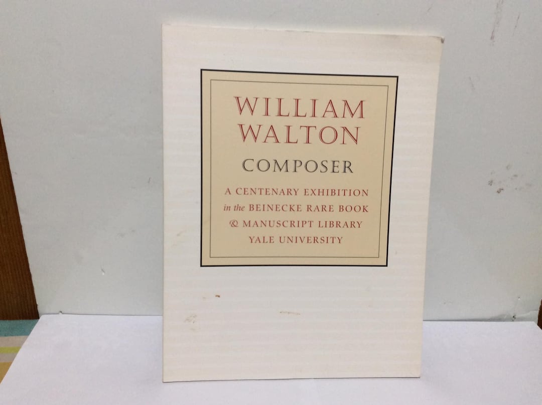 Vintage Softcover Book "william Walton Composer" Yale University ...