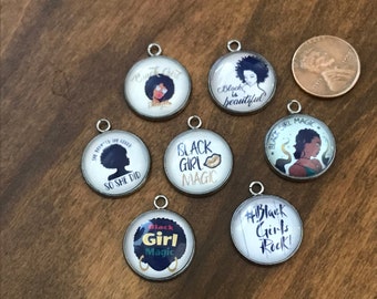 Black Culture Charms Black Girl Magic Charms Black History | Etsy