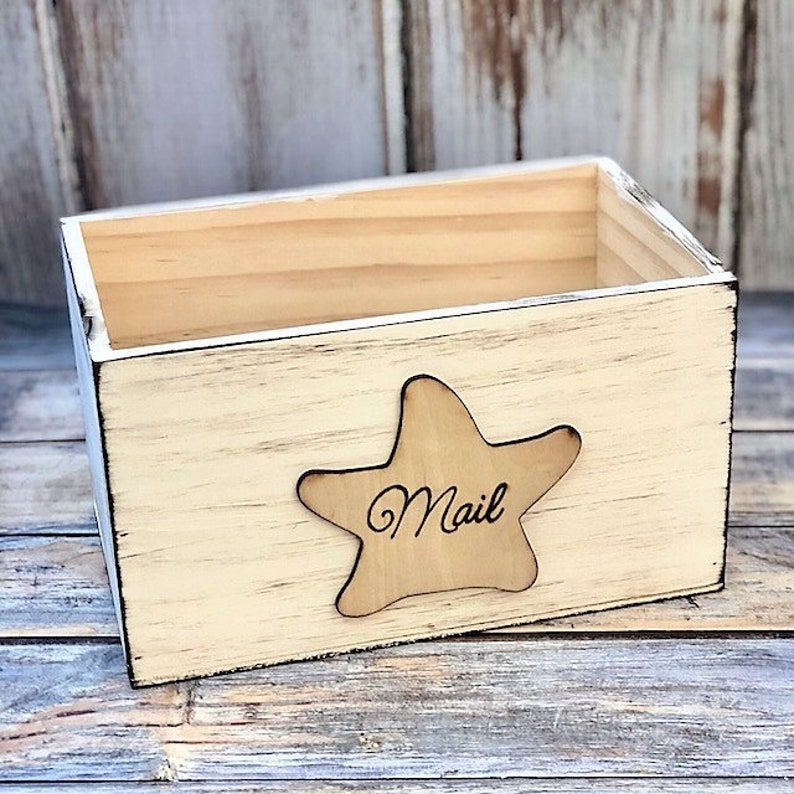 Personalized Wedding Card Box Program Holder Crate Rustic | Etsy
