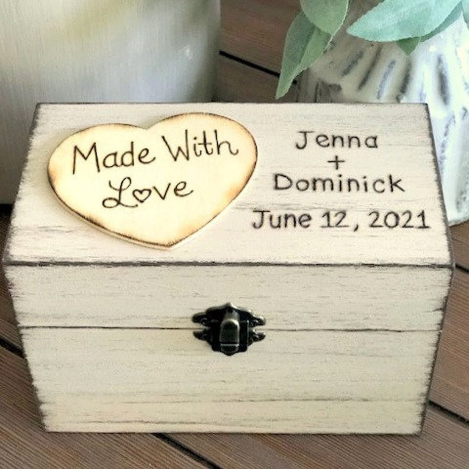Rustic Recipe Box Personalized Recipe Box 4x6 Recipe Cards - Etsy