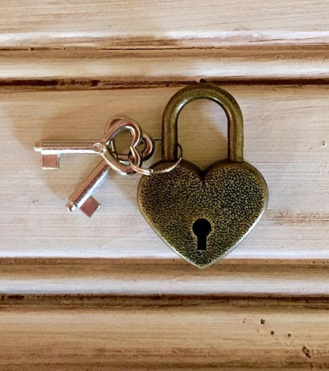 Heart Lock Padlock Box Lock With Heart Keys RED GOLD or PINK - Etsy